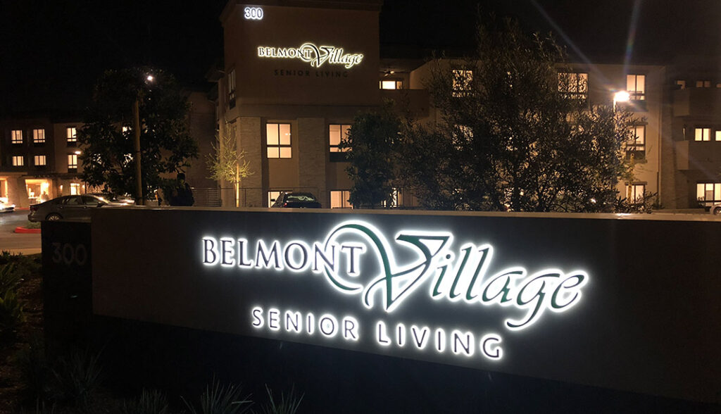 Belmont Village Senior Living - Charlaine Architectural Signage